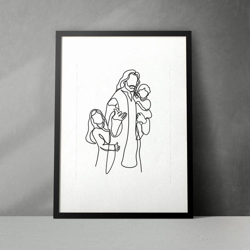 Jesus Line Drawing - Etsy