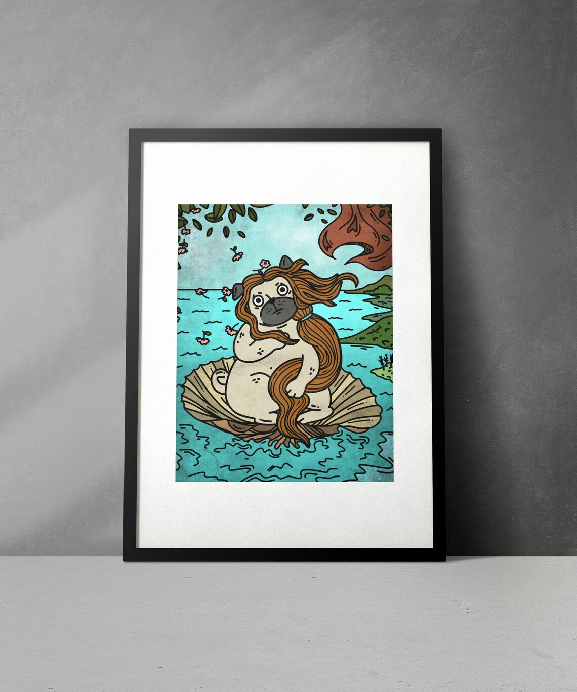 Birth of Venus Pug Art Renaissance Art Botticelli Painting | Etsy