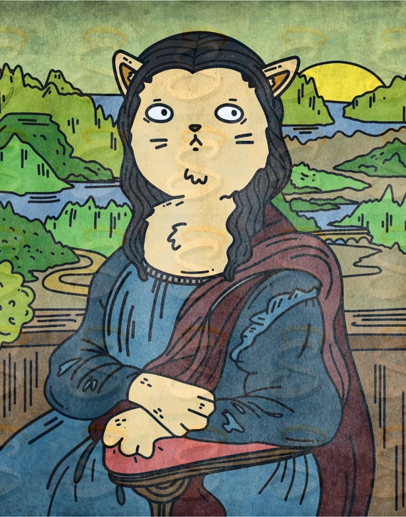 Mona Lisa Parody Cat