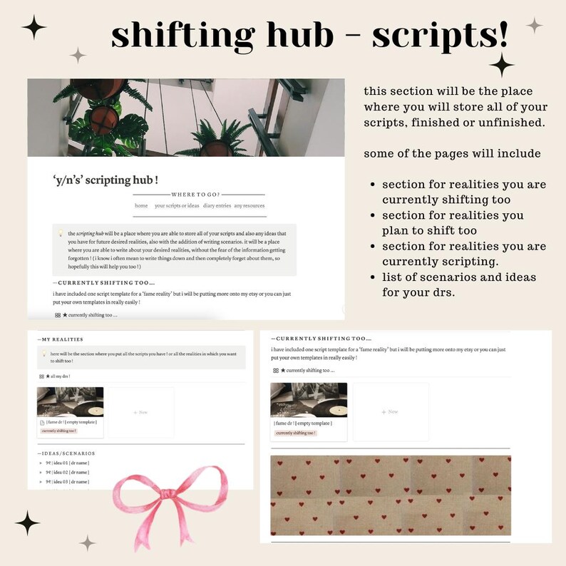 Reality Shifting Notion Template: Lifa App Inspired Hub (digital) - Etsy