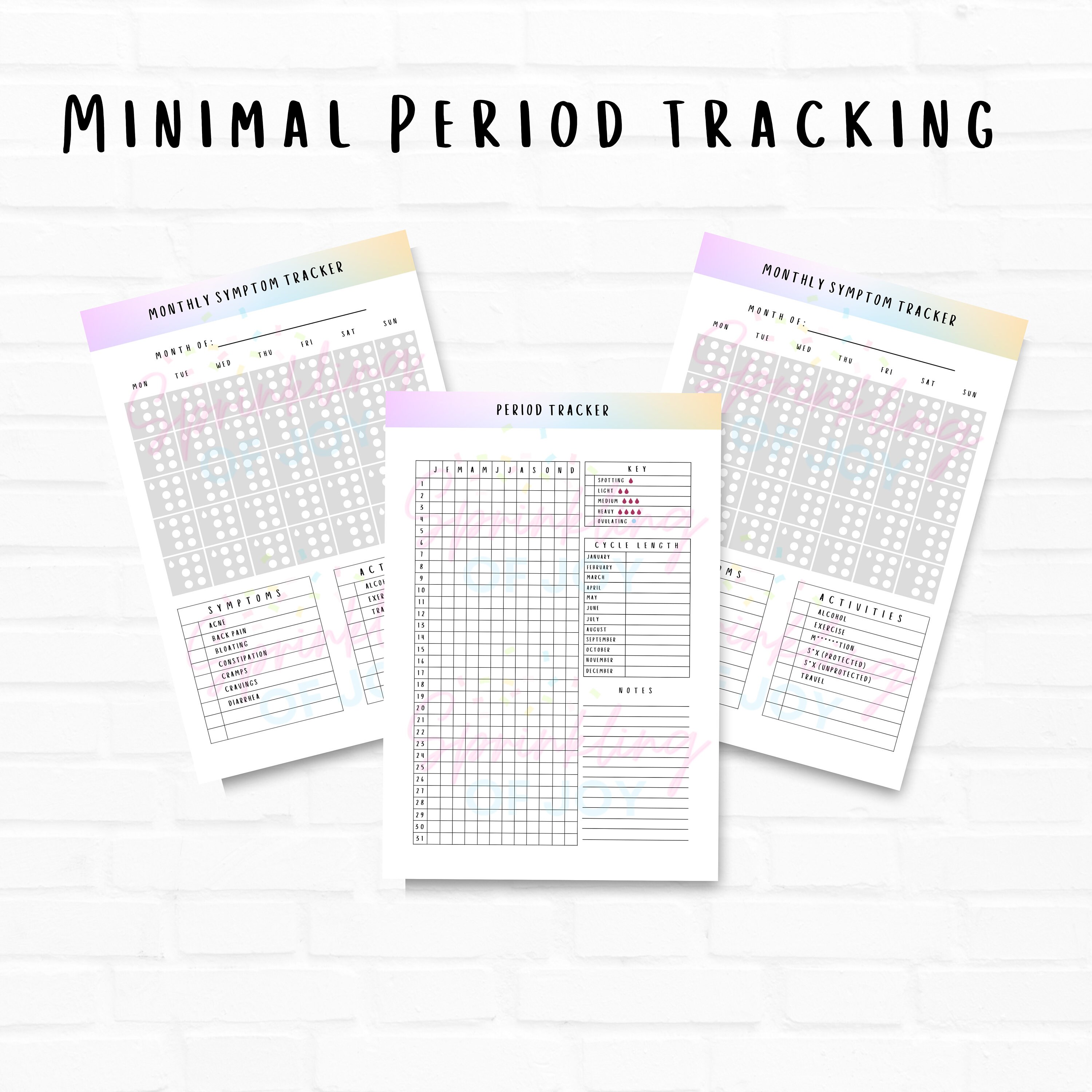 Period Tracker, Period Tracking, Printable Planner, Digital Planner ...