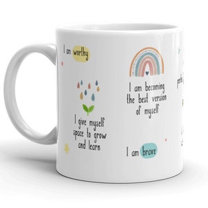 Affirmation Mug, Self Care Gift, Mental Health Gift, Positive Mug ...