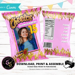 Custom Chip Bags, Cheeto Custom Bag, Personalized Cheeto Bag, Party ...