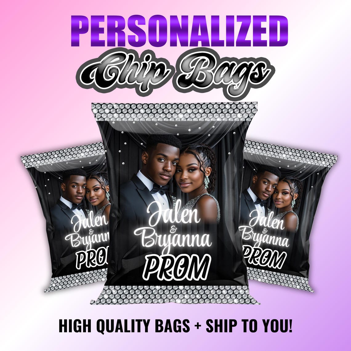 Personalized Chip Bags, Custom Chip Bags, Custom Party Favors, Unfilled ...