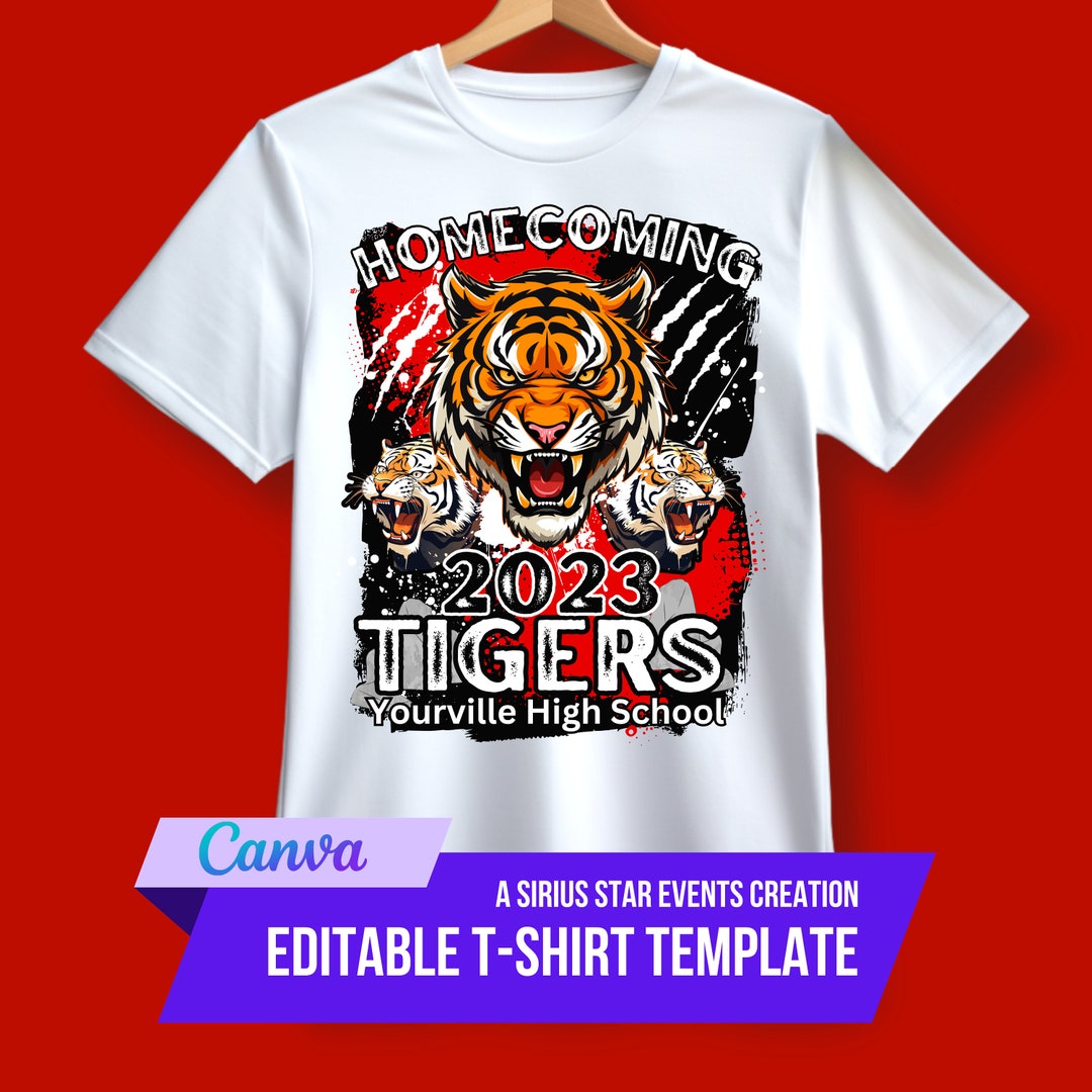 Editable Homecoming Sports Tshirt Template, Football T Shirt Design ...