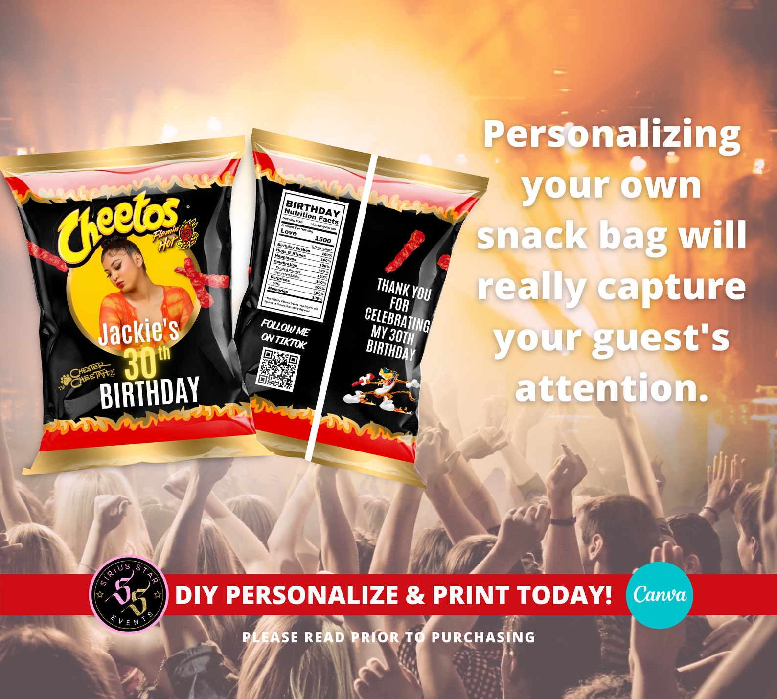 Custom Chip Bags Cheetos Custom Bag Personalized Cheetos - Etsy