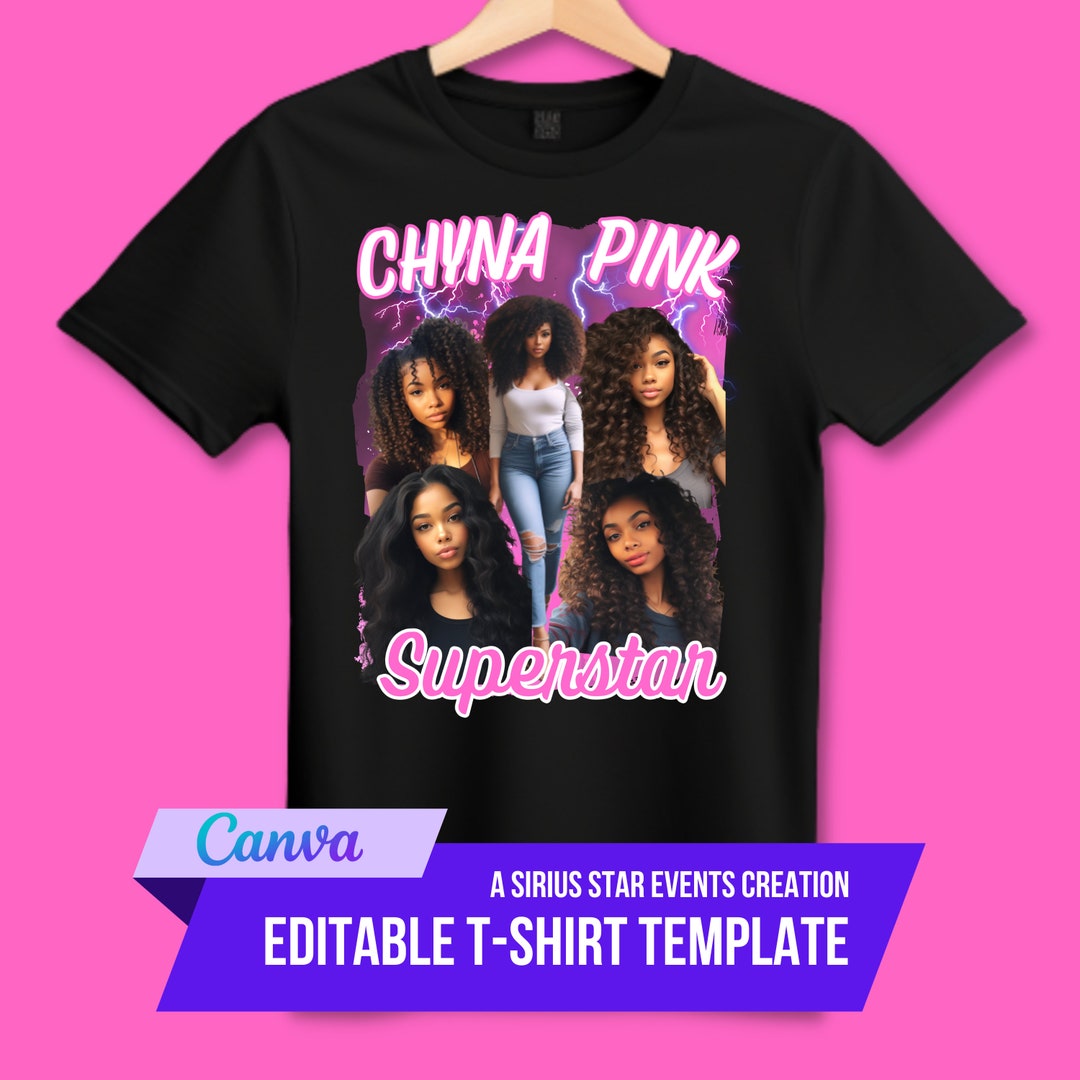 Editable 90s Bootleg Theme Tshirt Template, 90s Style Concert Tshirt ...