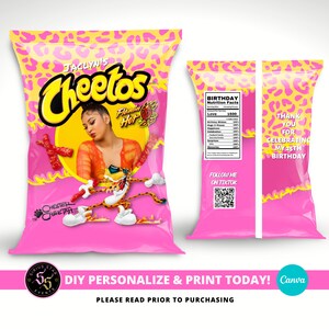 Custom Chip Bags, Cheetos Custom Bag, Personalized Cheetos Bag, Party ...