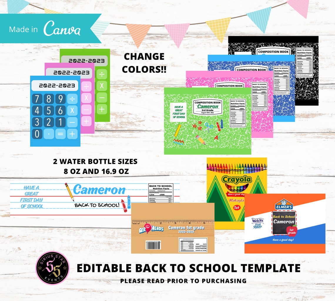 Back to School Chip Bag, Back to School Templates, Back to School Edit ...