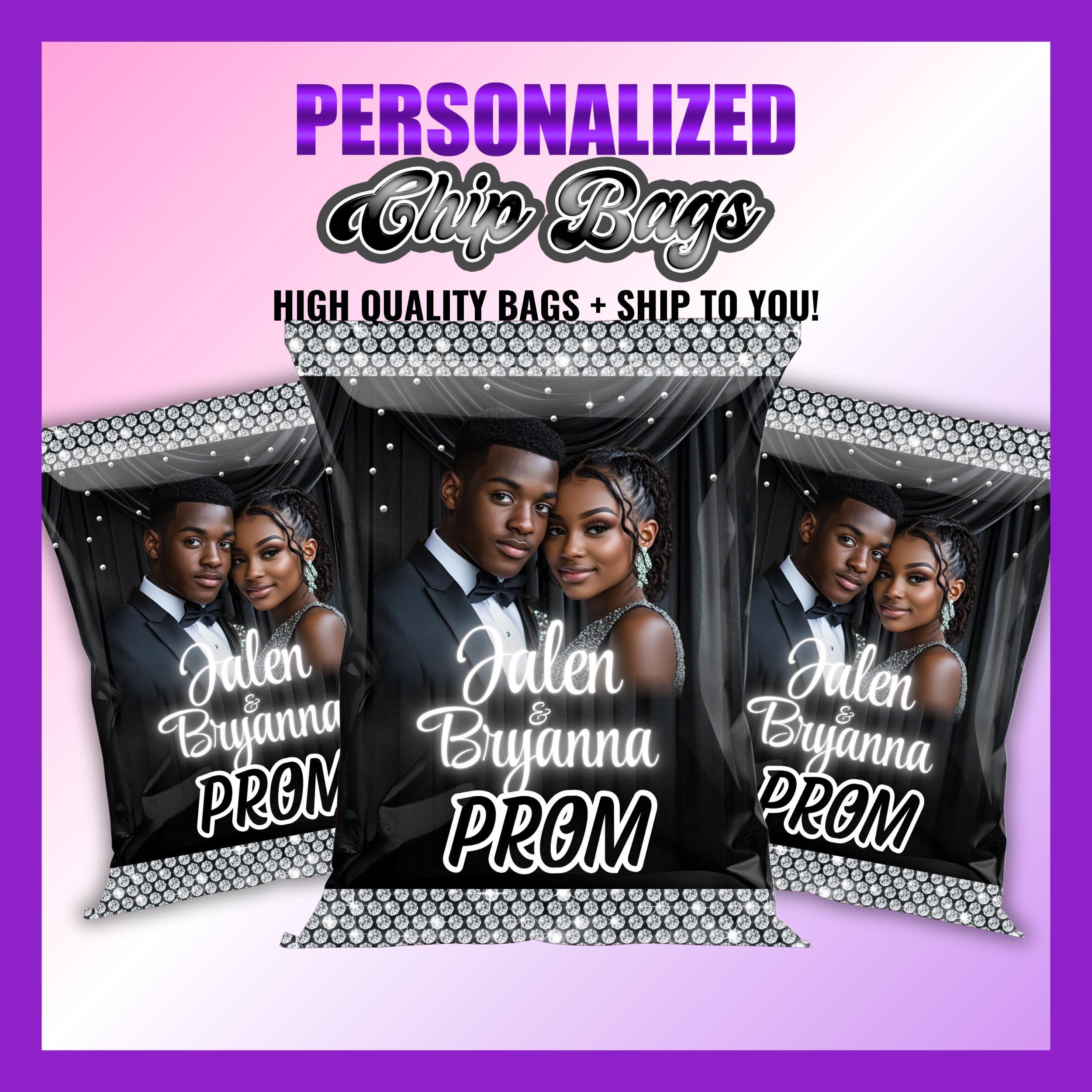 Personalized Chip Bags, Custom Chip Bags, Prom Chip Bags ,custom Party ...
