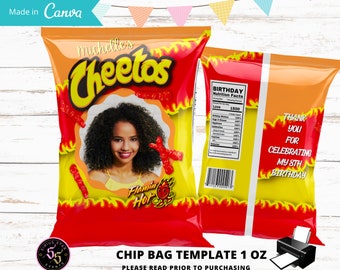 Custom Chip Bags, Cheeto Custom Bag, Personalized Cheeto Bag, Party ...