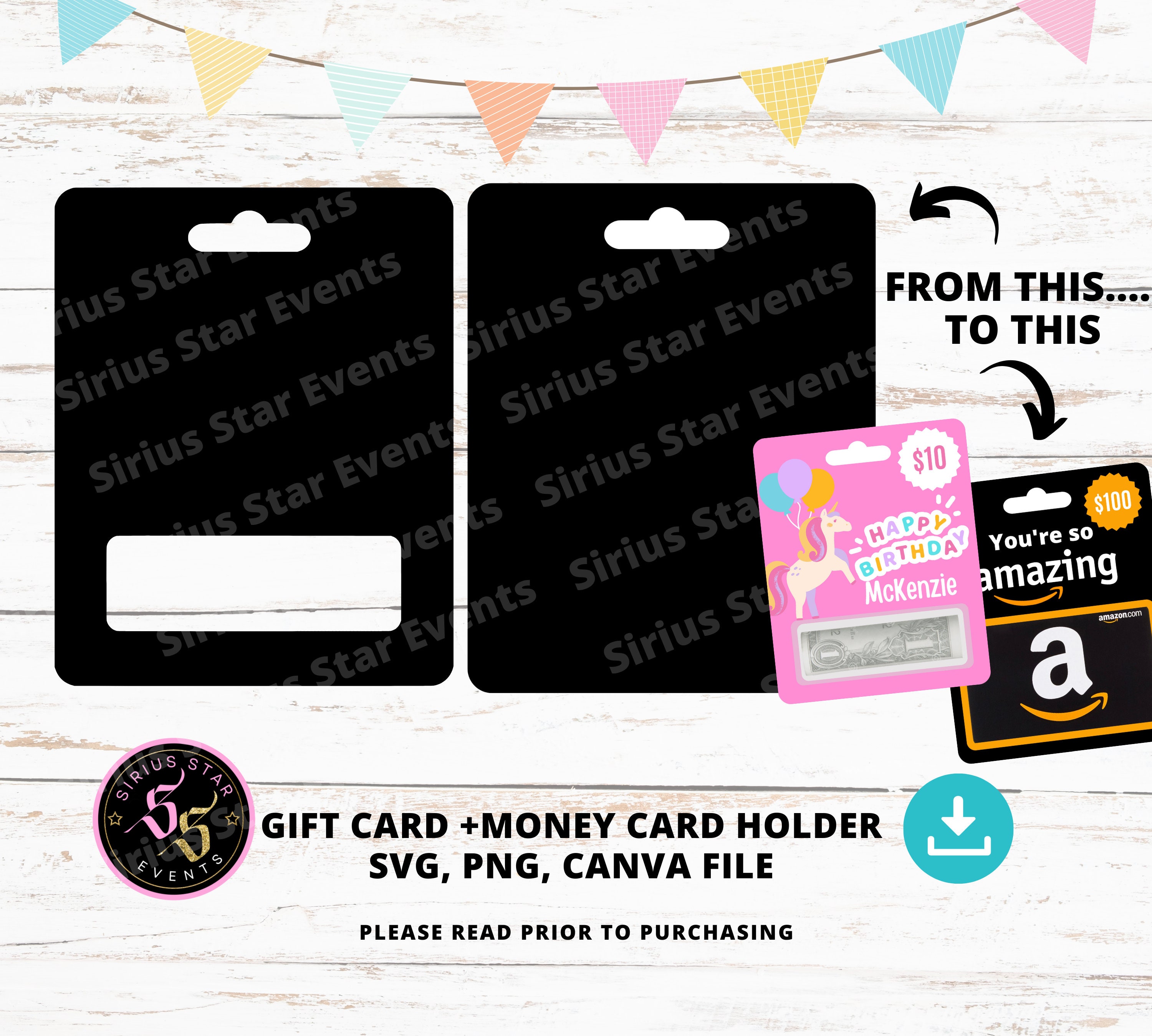 Gift Card Holder Money Card Holder Lip Balm Holder SVG PNG - Etsy
