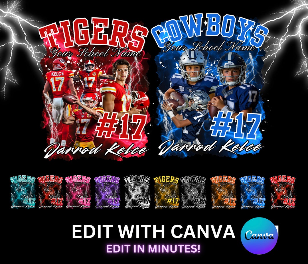 Customizable 90s Bootleg Football Shirt Editable Canva Template for ...