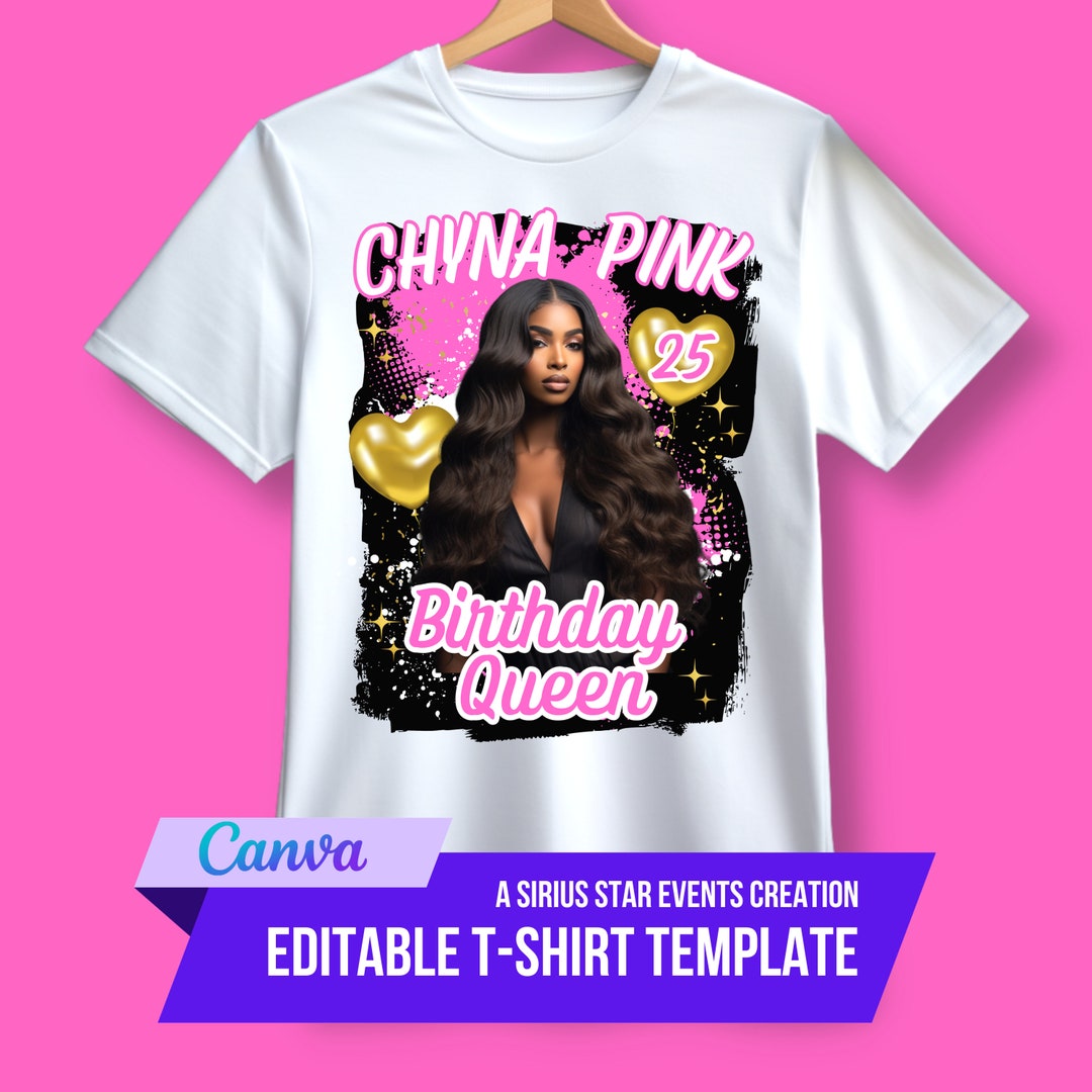 Editable Birthday Tshirt Template, Birthday T Shirt Design, Canva ...