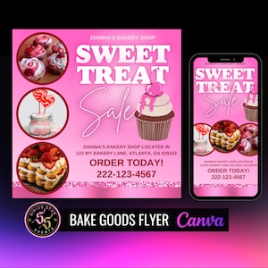 Sweet Treat Flyer Template, Bakery Business, Sweets Business, Cookies ...