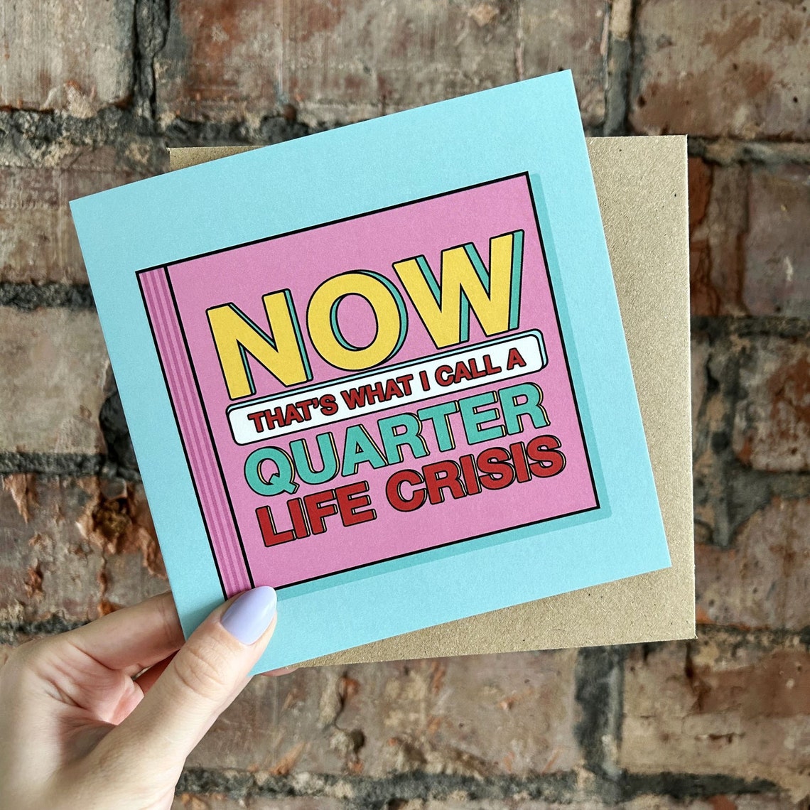 Now That's What I Call A Quarter Life Crisis, Funny Birthday Card, 90's ...