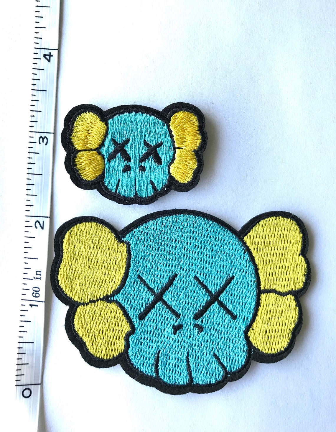 Yellow Blue KAWS HYPE ART Iron on Patch - Etsy
