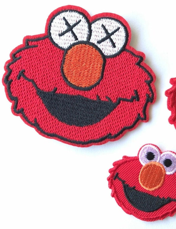 Red ELMO KAWS HYPE Art Iron on Patch - Etsy