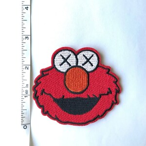 Red ELMO KAWS HYPE Art Iron on Patch - Etsy