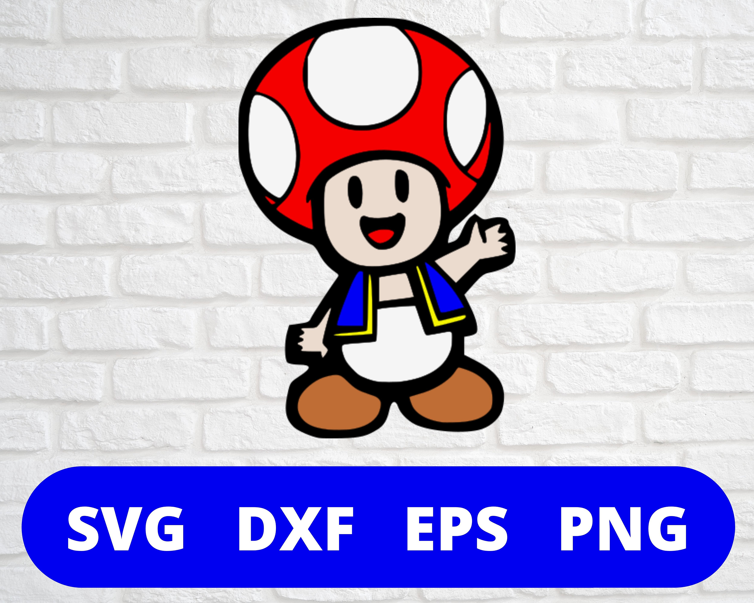 Super Mario Toad Svg Layered Toad Svg Super Mario Svg | Etsy