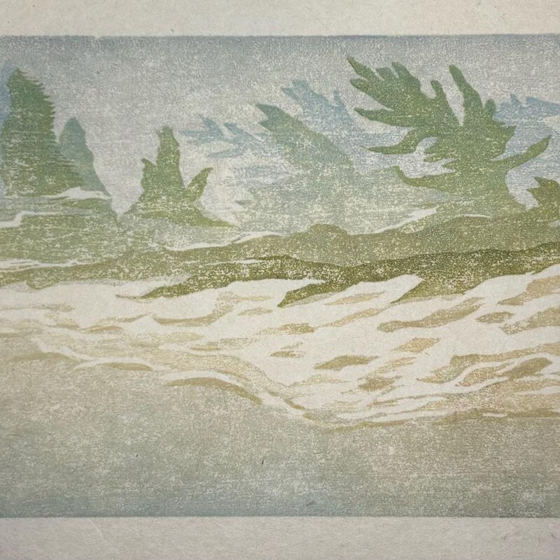 Reduction Woodcut - Etsy