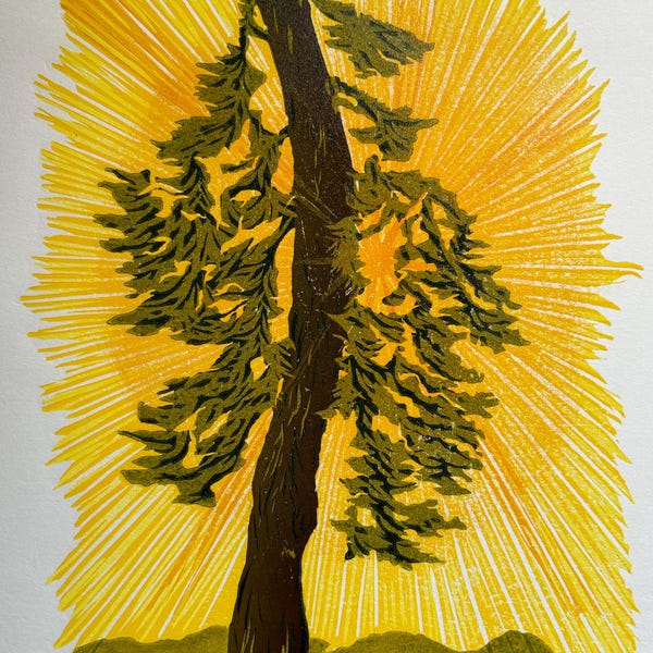 Reduction Woodcut - Etsy