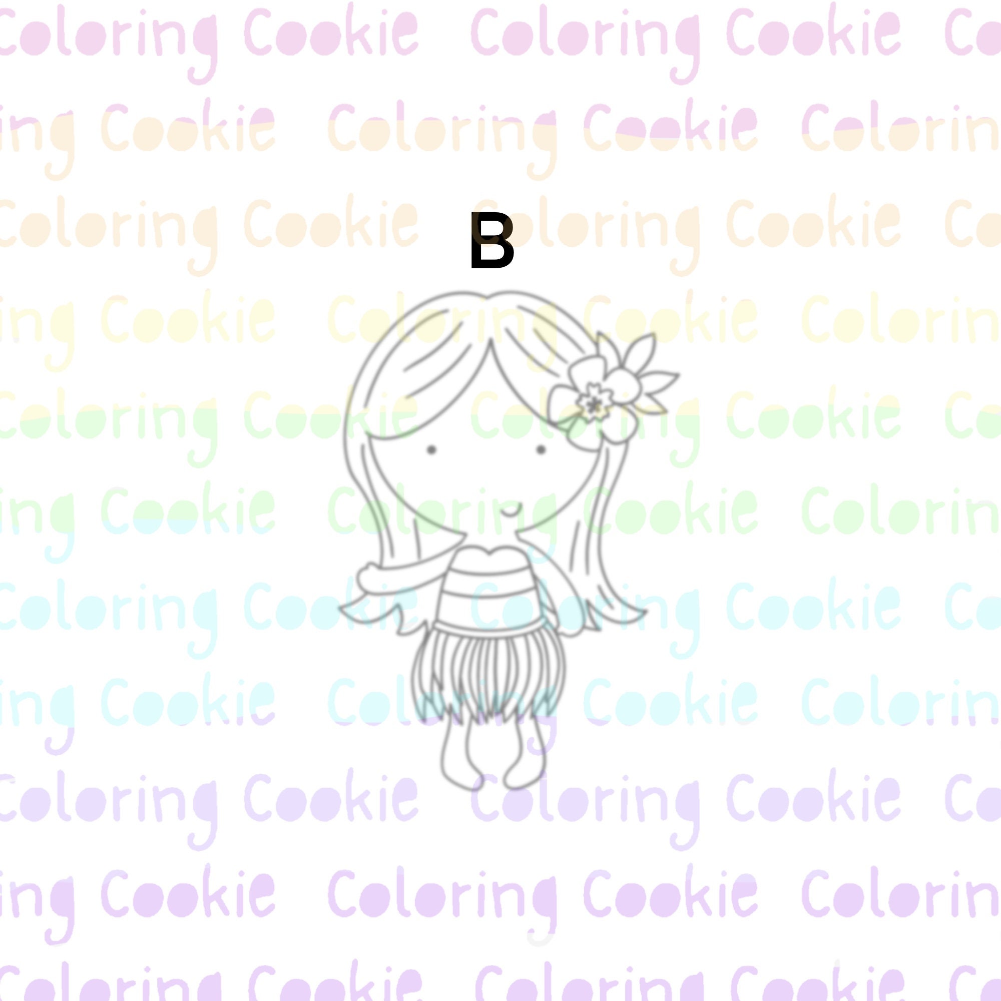 Paint Your Own Hula Girl PYO Cookie Stencils SILKSCREEN Mesh - Etsy