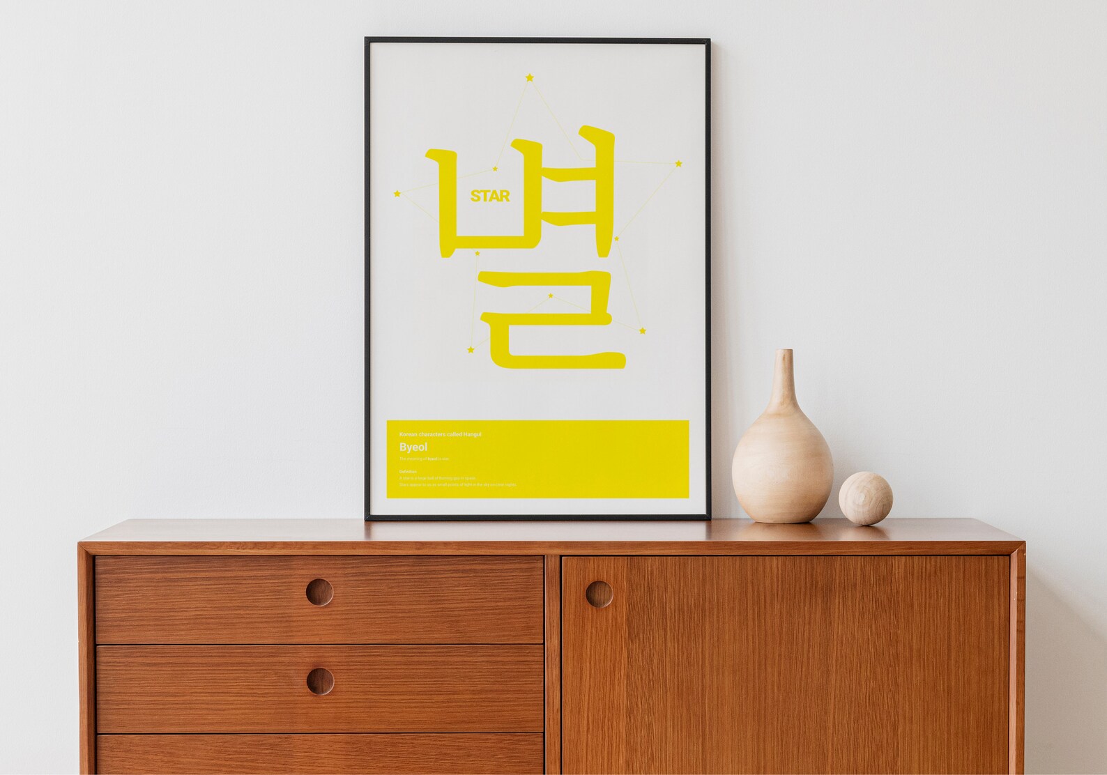 Hangul, Korean Alphabet, Korean Poster, Korean Character, Star, Hangul ...