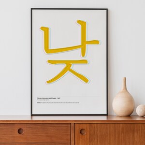 Hangul Korean Alphabet Korean Poster Hangul Poster Korean - Etsy