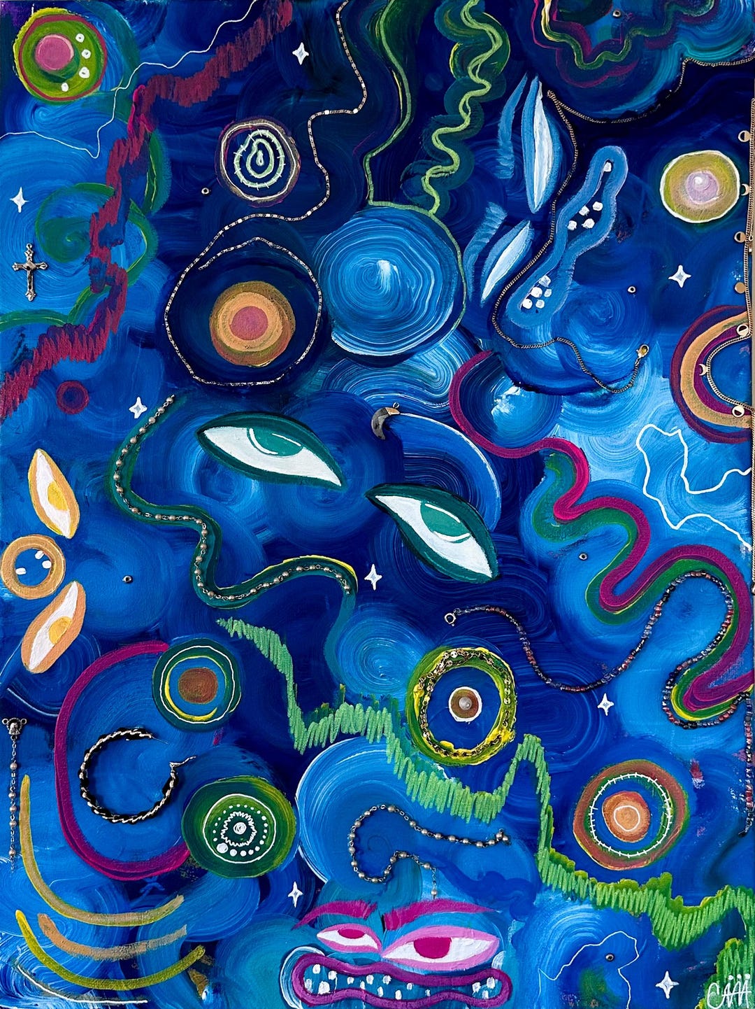 I-spy Acrylic Painting - Gloowlimits - Etsy