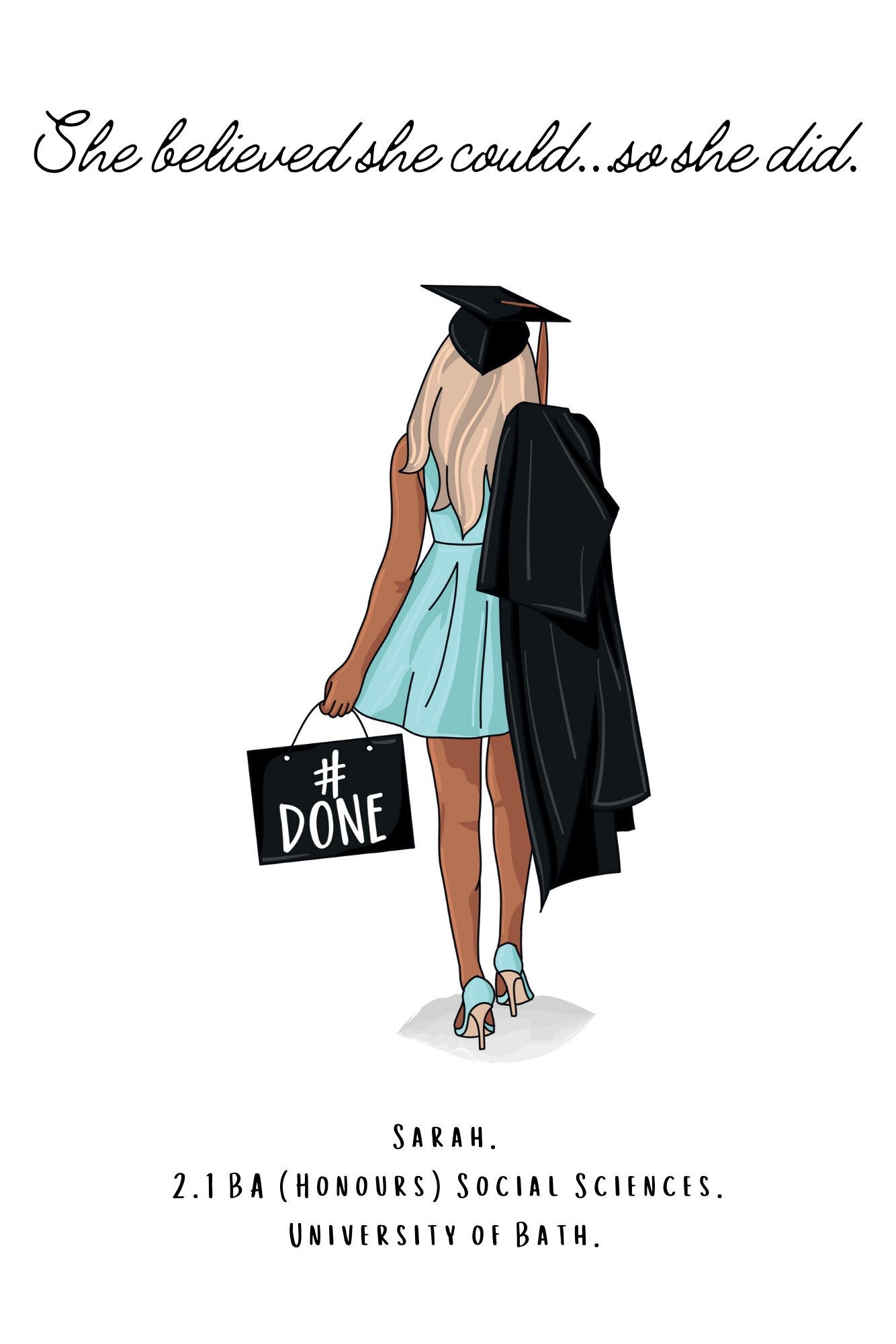 Personalised Graduation Greetings Card, Personalised With Degree ...