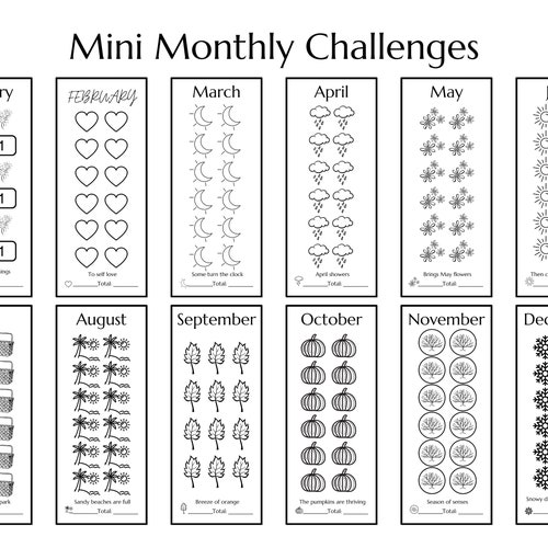 MONTHLY Mini Challenges - Etsy