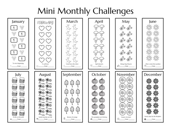 MONTHLY Mini Challenges - Etsy