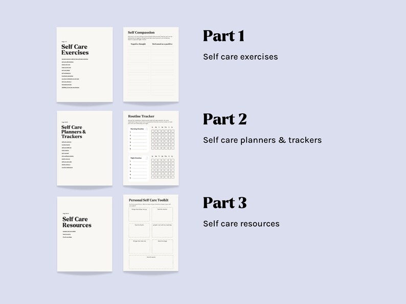 Self Care Digital Workbook, Self Care Journal, Self Care Planner ...