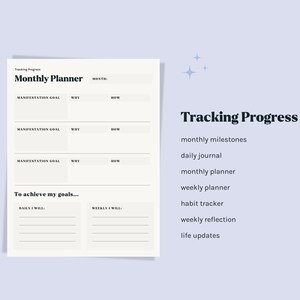 Digital Manifestation Journal and Planner 44 Page Digital PDF Printable ...