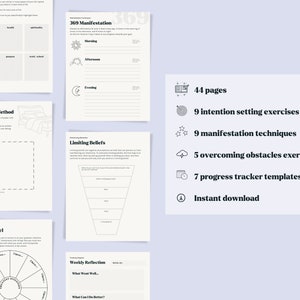 Digital Manifestation Journal and Planner 44 Page Digital PDF Printable ...