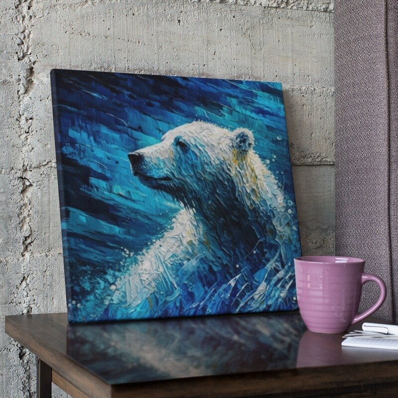 Polar Bear Painting - Etsy