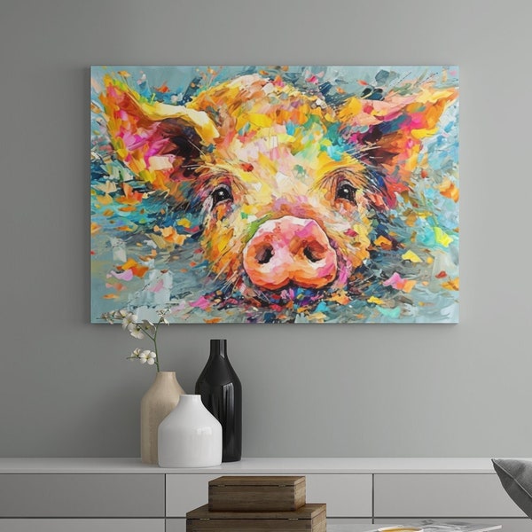 Pig Painting - Etsy