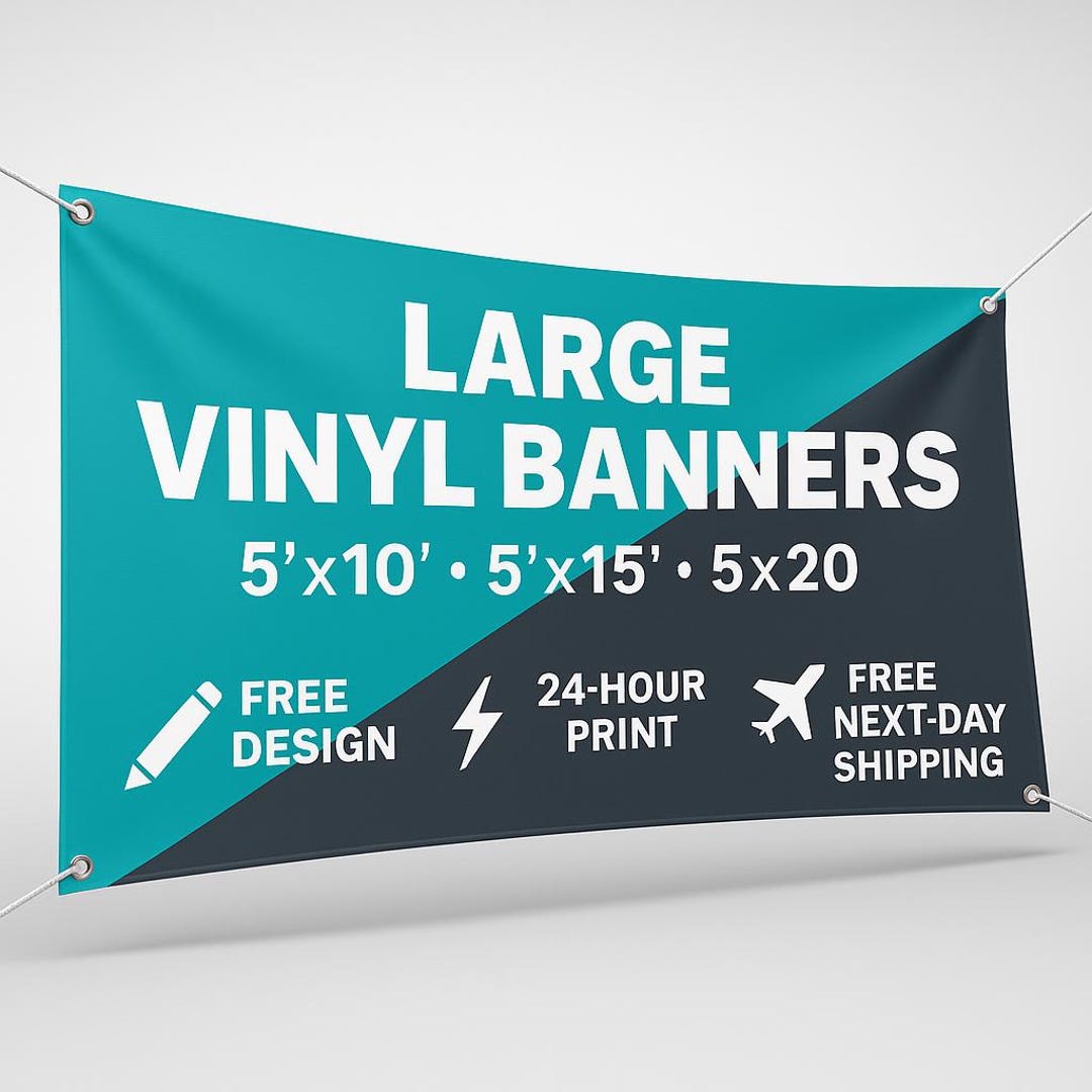 Custom Vinyl Banner: Outdoor Business Sign, Free Design & Next-day ...