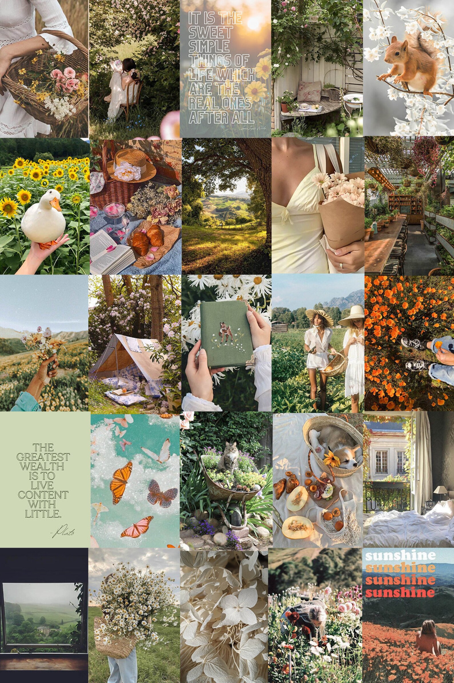 Cottagecore Wall Collage Kit Photo Wall Collage Kit Digital - Etsy