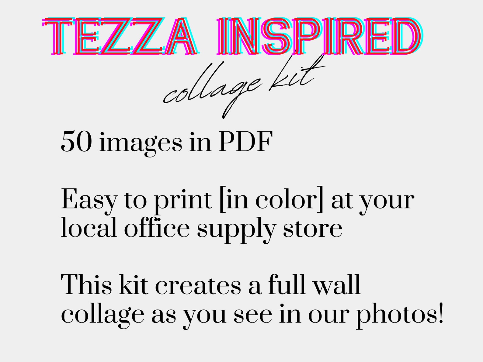 Vibrant Tezza Collage Kit Digital Tezza Collages Colorful | Etsy