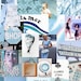 Pastel Blue VSCO Wall Collage Kit - Digital Prints, Above Bed Decor ...