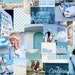 Pastel Blue VSCO Wall Collage Kit - Digital Prints, Above Bed Decor ...