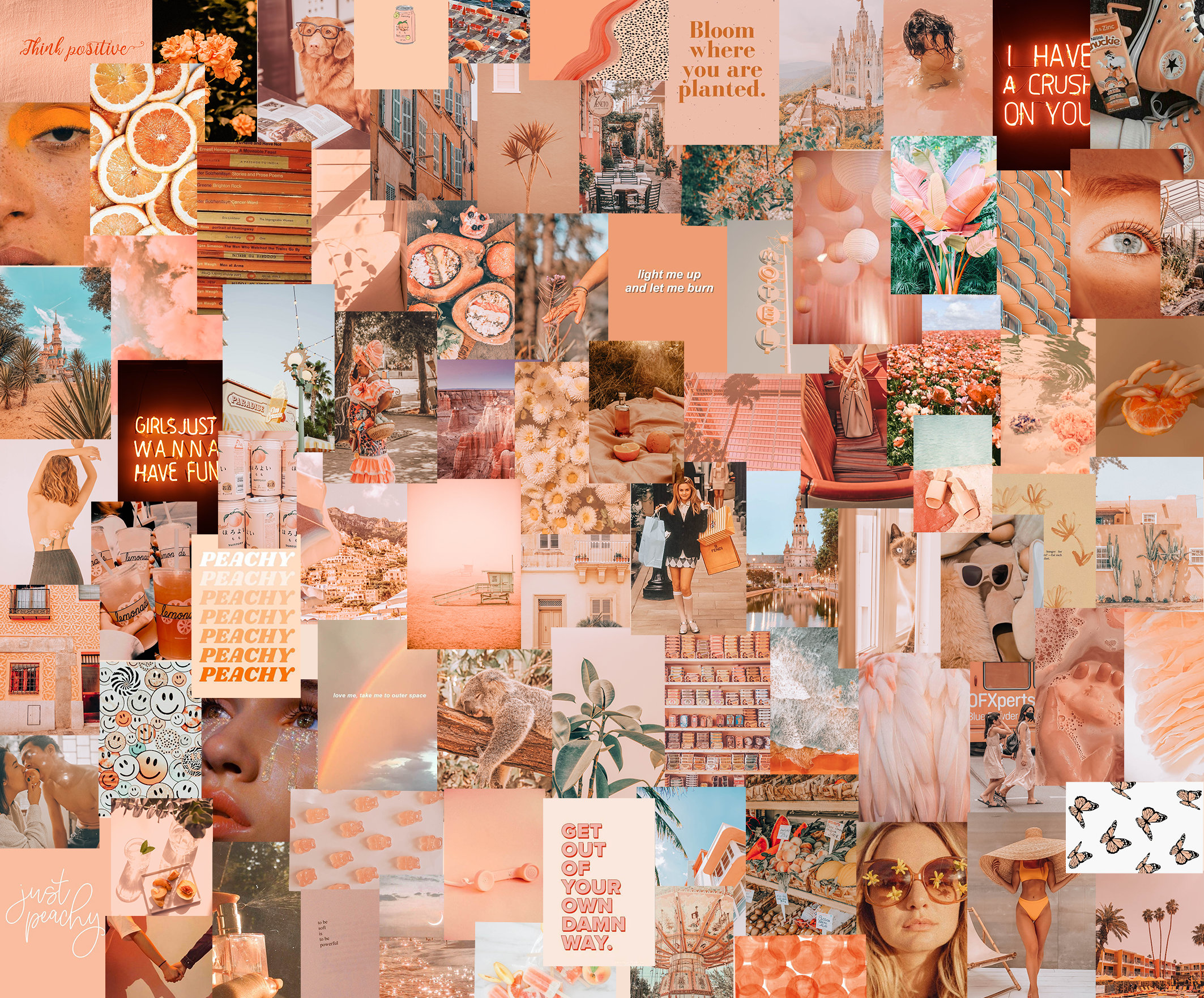 Pastel Aesthetic Wall Collage Kit, Indie Room Decor, College Dorm Decor ...