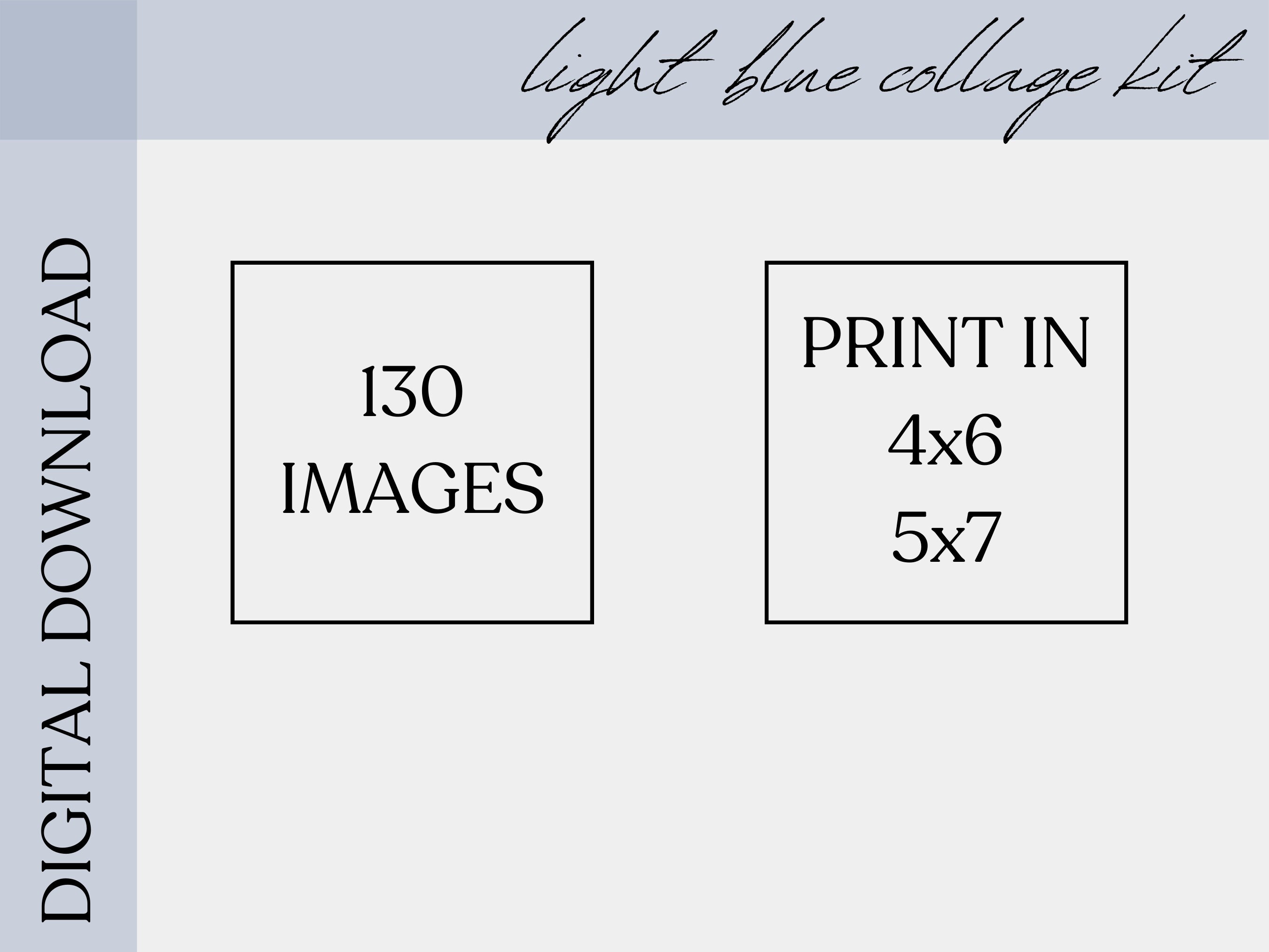 Pastel Blue VSCO Wall Collage Kit Digital Prints Above Bed - Etsy Canada