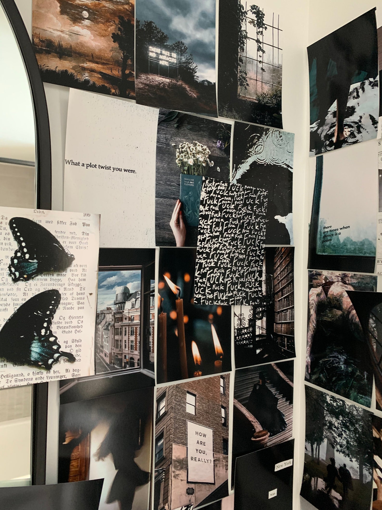 Dark Academia Decor Wall Collage Kit, Grunge Collage Kit Bedroom Decor ...