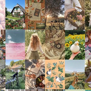 Cottagecore Wall Collage Kit, Vintage Wall Collage Kit Boho ...