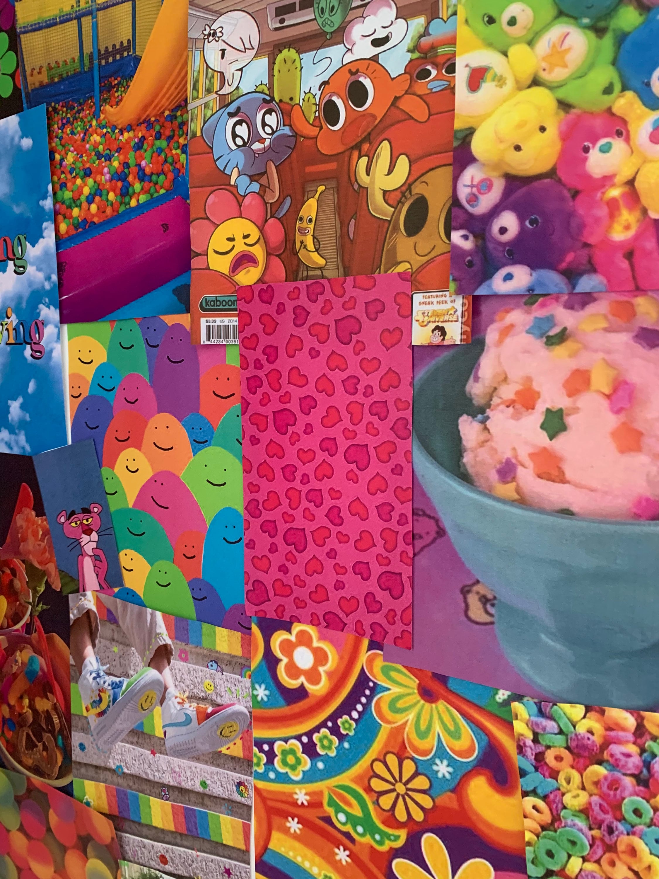 Kidcore Collage Kit Indie Room Decor, Y2k Wall Collage Kit, Kidcore ...