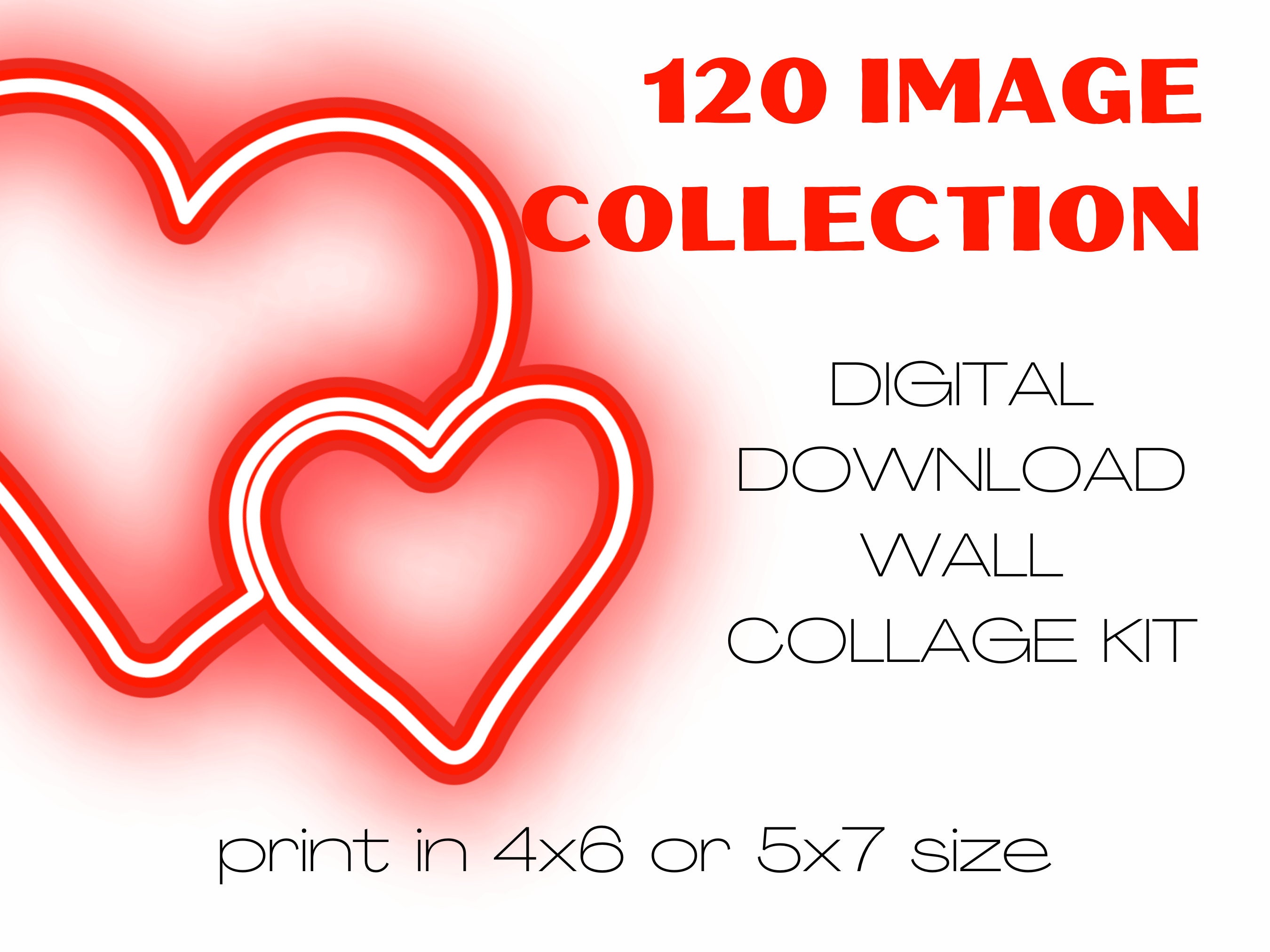 Red Valentine's Day Wall Collage Kit, Lovecore Aesthetic Background ...