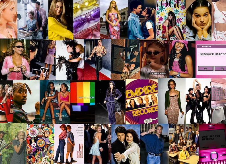 125 Y2K Photo Collage Kit Indie Room Decor, 2000s 90s Aesthetic Retro ...